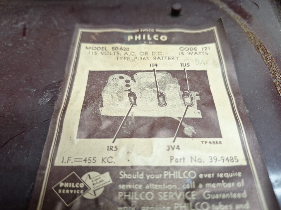 Philco Model 50-620 Tube Radio | eBay