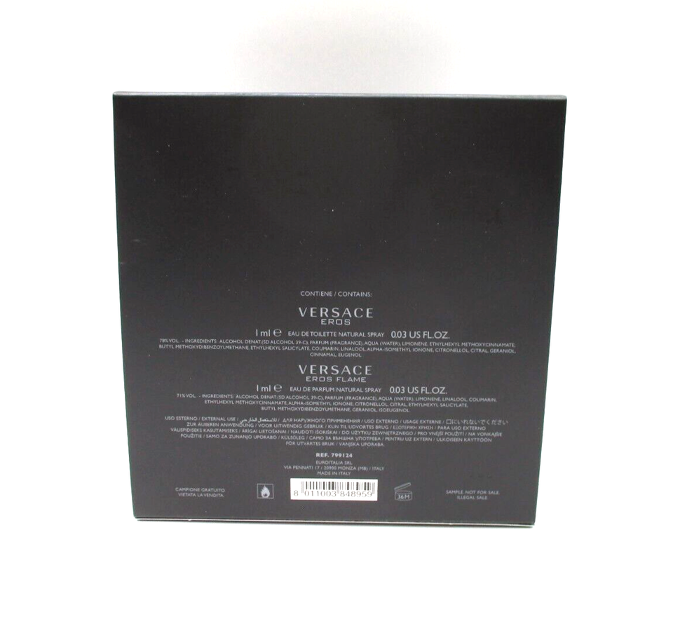 Versace Set Eros Eau De Toilette Spray And Eros Flame Eau De Parfum ...