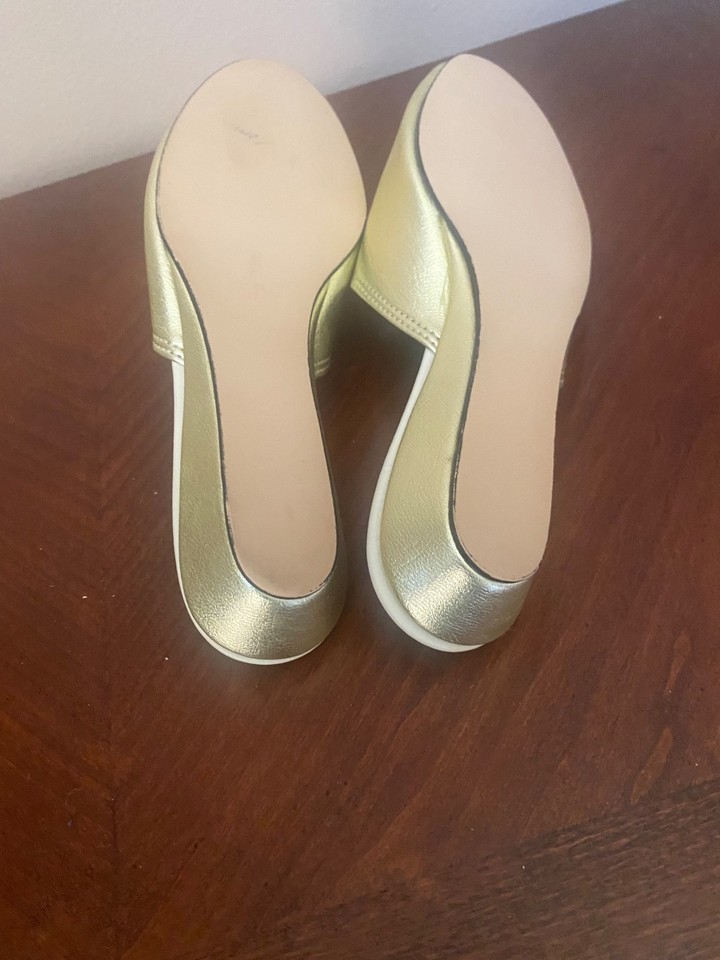 Vintage Daniel Green Gold Pixie toe slippers Sz 7 | eBay