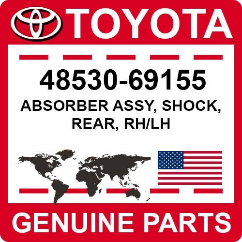 48530-69155 Toyota Absorber ASSY Shock Rear RH 4853069155 Genuine OEM ...