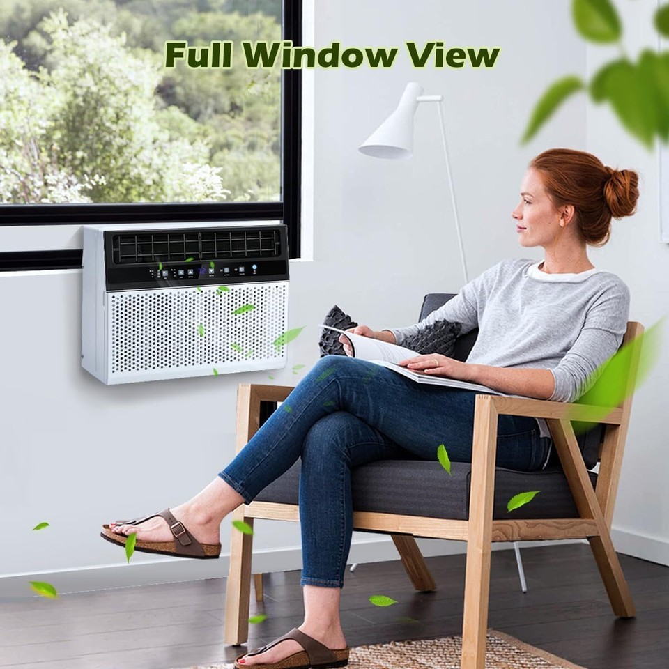 10000BTU U-Shaped Window Air Conditioner with Full Window View,Washable ...