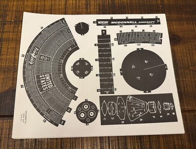(10) 1961 NASA Mercury Spacecraft Paper Cut-Out Models Friendship 7 ...