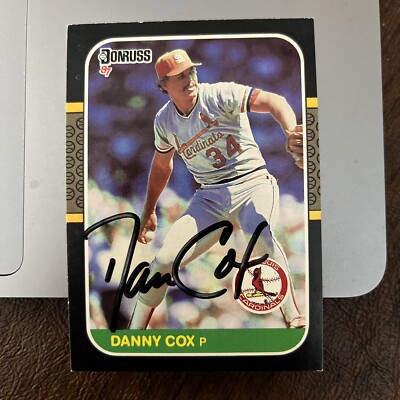 DANNY COX 1987 DONRUSS AUTOGRAPHED SIGNED AUTO BASEBALL CARD | eBay