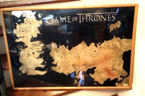 HBO ‘Game Of Thrones’ Old World Map Framed Art Print By Pyramid America ...