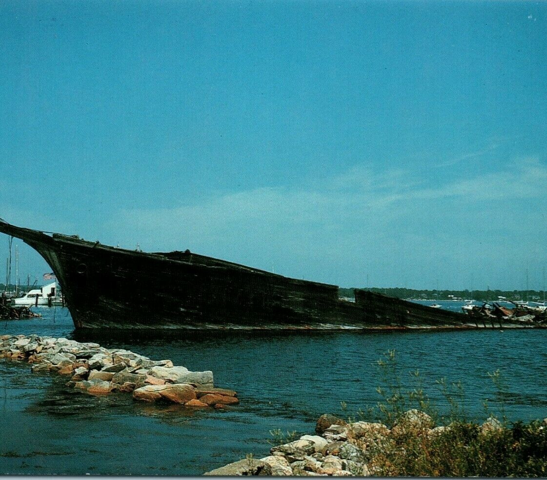 WRECK Alice L Pendleton ship 4-Masted Schooner Hauppaugh Noank Vintage ...