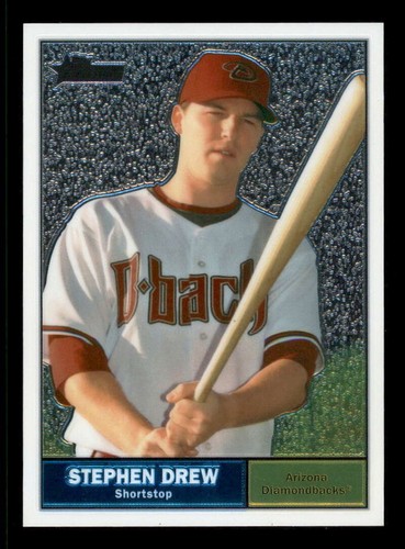 2010 Topps Heritage Chrome (Parallel 1:5) C74 Stephen Drew Diamondbacks ...