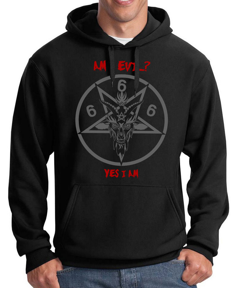 Am I Evil? Yes I Am Hoodie DIAMOND HEAD SATAN LAVEY HEAVY METAL SABBATH ...