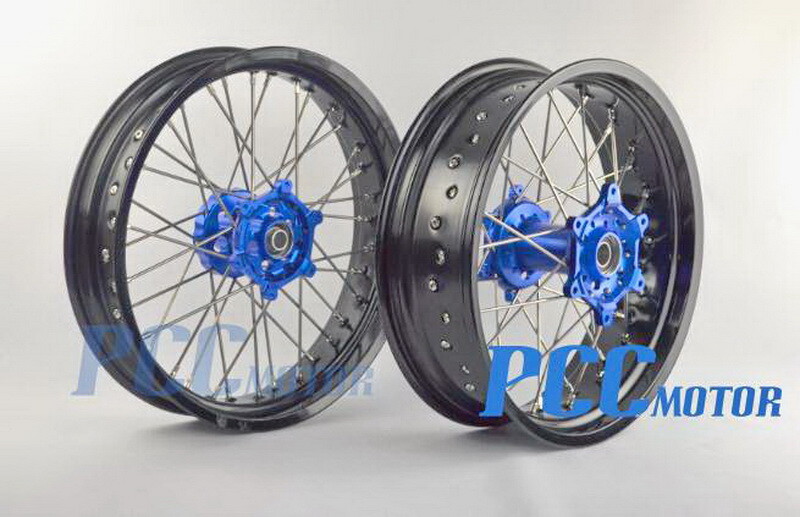 2008-2020 Yamaha WR250R RMY06 17" Supermoto Wheels w/ CNC Hub | Black ...