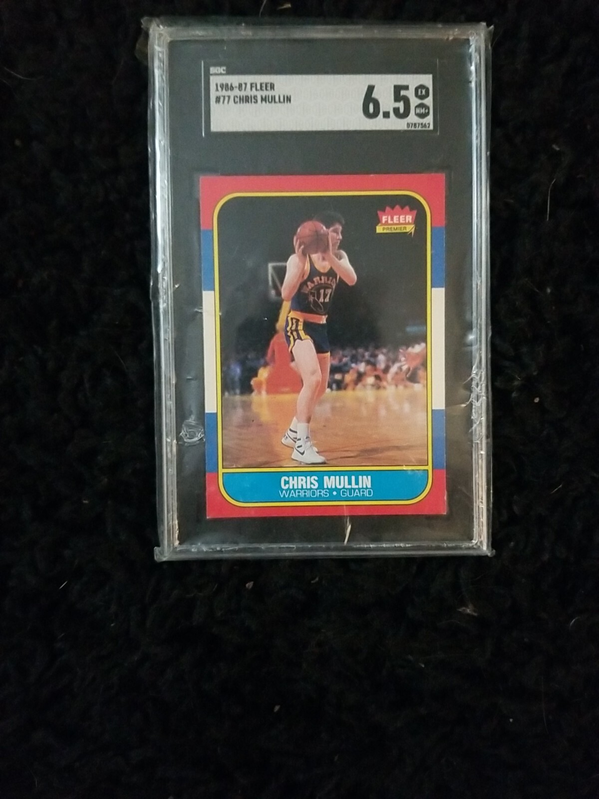 1986-87 Fleer Chris Mullin RC Rookie Card #77 HOF Just Graded NM Near ...
