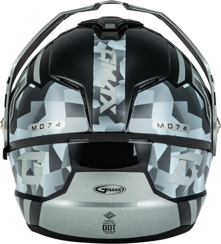 GMAX Medium 74 Striker Modular Helmet W Slvr Shield Slvr/Blu Mtlc 3x ...