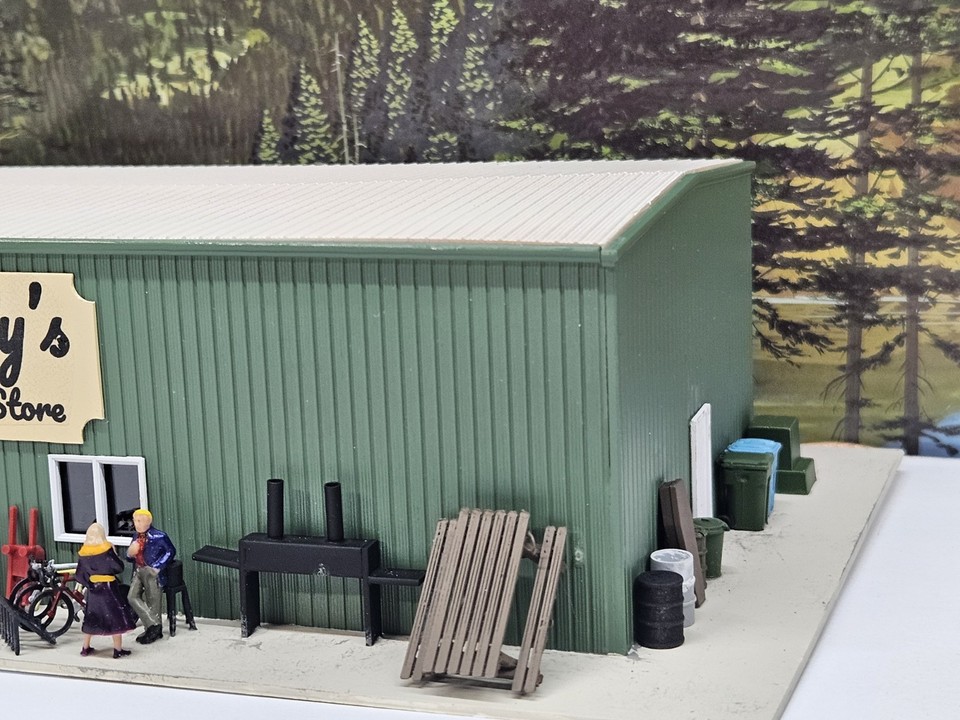 NEW BUILT HO TRAIN BOOK STORE WITH HARDWARE AND GENERAL STORE COMBINED ...