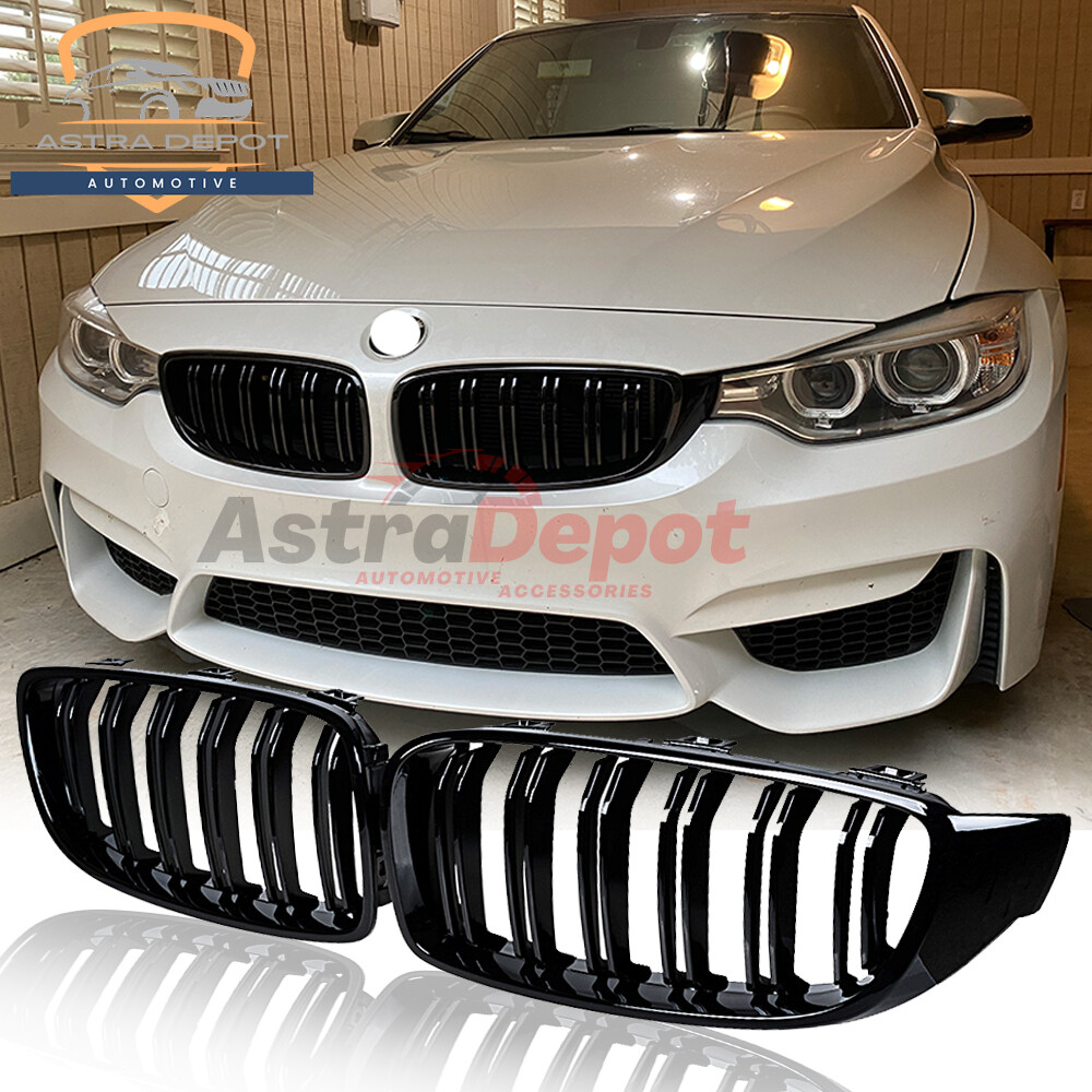 Glossy Black Dual Slats Front Kidney Grille For BMW F32 F33 F36 420i ...