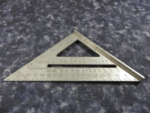 VTG SWANSON SPEED SQUARE USA ALUMINUM RAFTER CARPENTER LAYOUT TOOL HIP ...