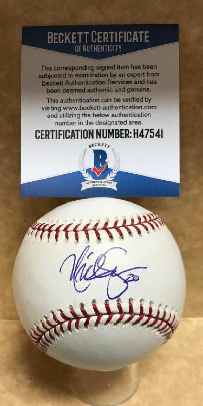 MIKE GALLEGO YANKEES/A'S SIGNED AUTOGRAPHED M.L. BASEBALL BECKETT ...