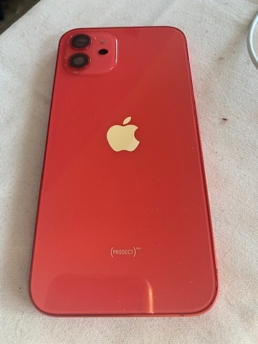 Apple iPhone 12 rear housing back glass chasis red ( D ) | eBay