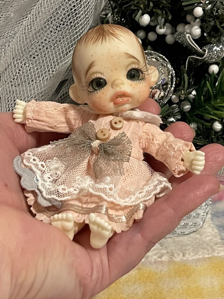 Ooak art Baby Doll 4,6-5inch, Ob11, Obitsu 1/12 . Mini BJD ,miniature ...