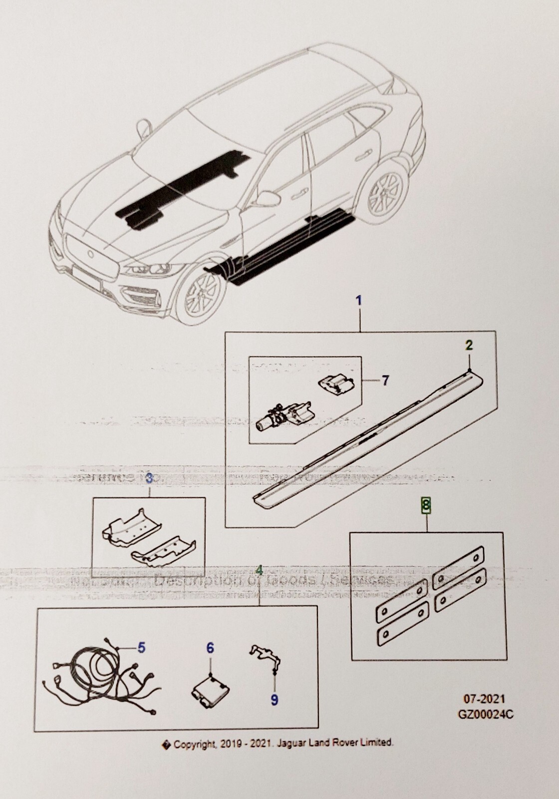 GENUINE JAGUAR F-PACE - FULL DEPLOYABLE SIDE STEP KIT ( FREE DELIVERY ...