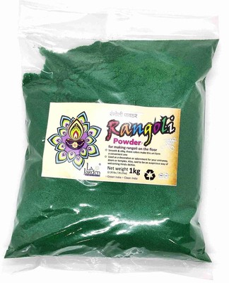 Rangoli Free Flow Marbel Green Rangoli A1 Quality 1Kg Powder For ...