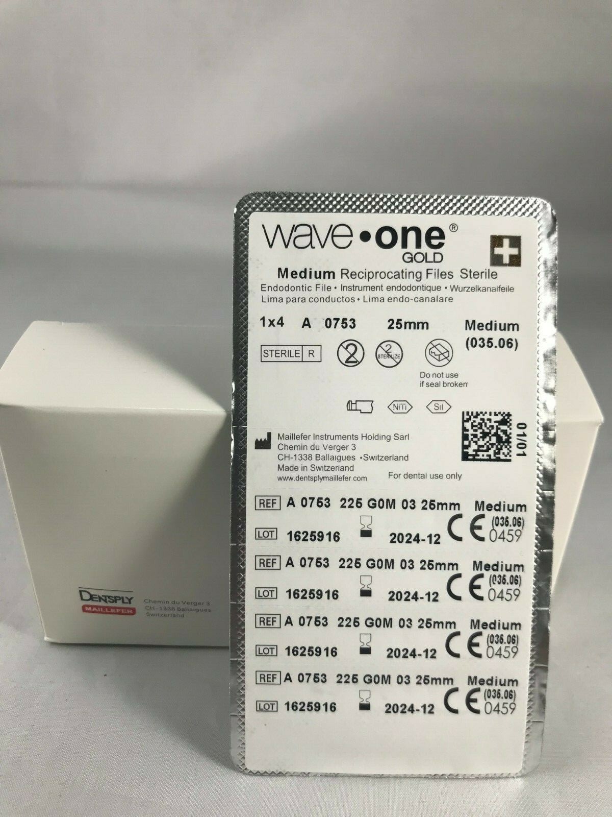 Waveone Gold Yellow, Red, Green, White RECIPROCATING Dentsply 4 files ...