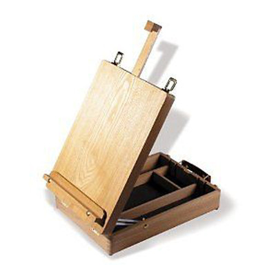 REEVES CAMBRIDGE WOODEN TABLE TOP ADJUSTABLE EASEL & ARTIST STORAGE BOX ...