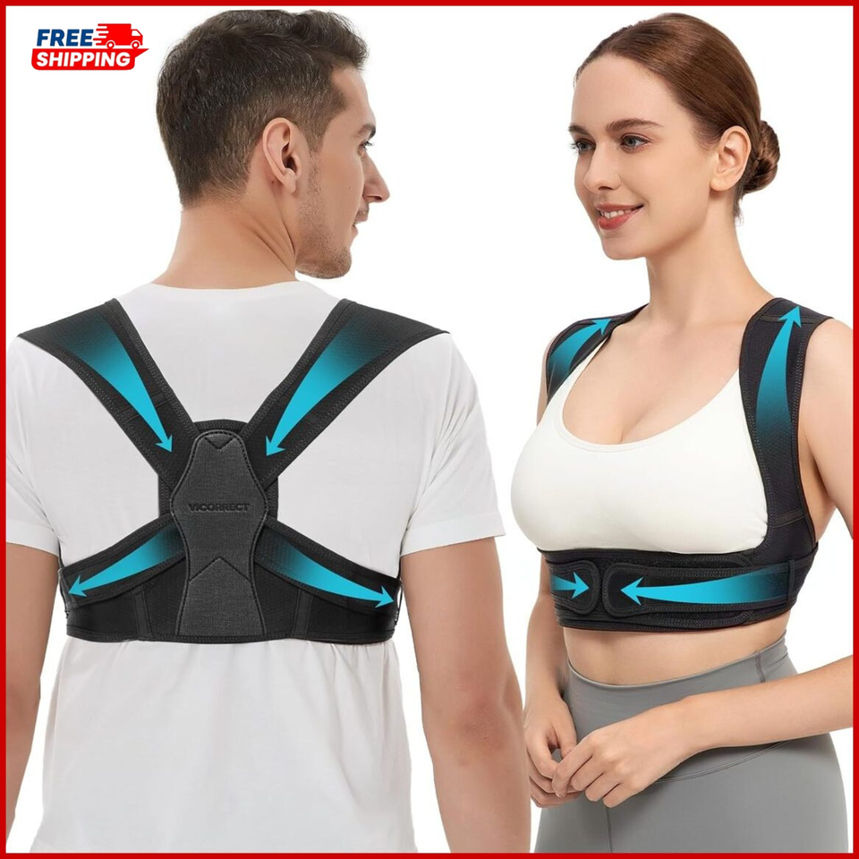 Posture Corrector for Women and Men: Adjustable Upper Back Brace ...