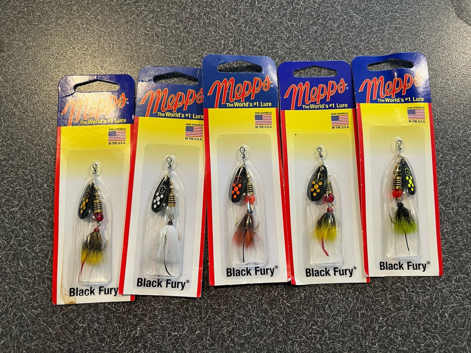 5 New Mepps Black Fury Size # 1, 1/6 oz Spinners Lot - | eBay