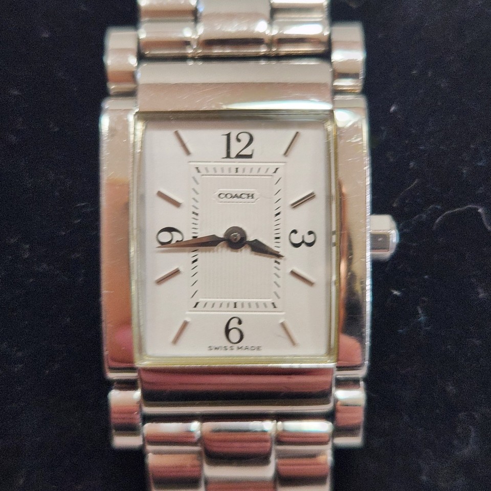 Coach Tank W014 Watch With Stainless Steel Band Swiss Quartz Water ...