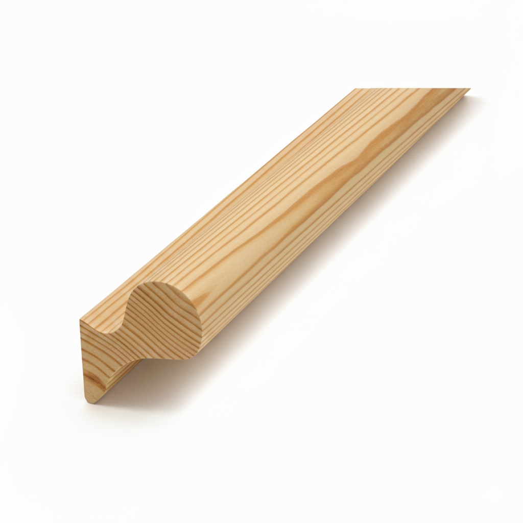 75mm x 62mm Pine Oak Primed Pigs Ear Wall Mounted Staircase Handrail 1 ...