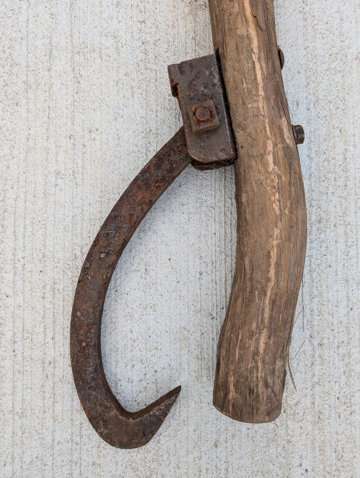 WI Barn PRIMITIVE Antique Vintage 43.5" Cant Hook Peavey Log Roller ...