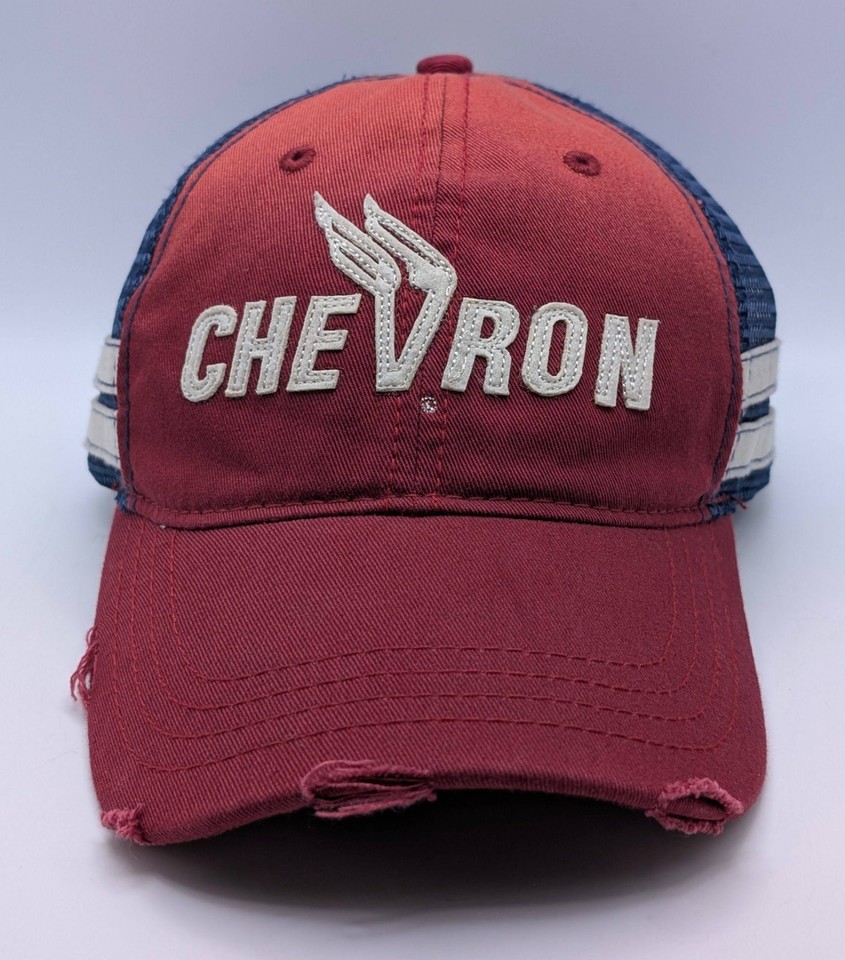 Chevron Cap Hat Adult Trucker Mesh Back Snapback Gasoline Retro ...