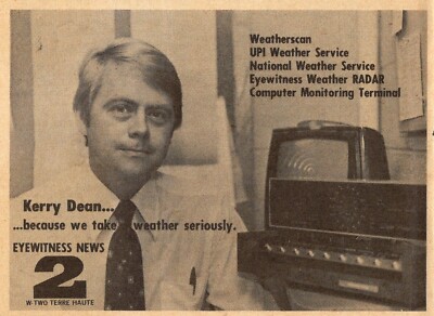 1981 WTWO INDIANA TV NEWS AD ~ KERRY DEAN WEATHER REPORTER | eBay