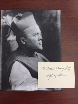 DENNIS CARDINAL DOUGHERTY SIGNED CARD, CATHOLIC PRELATE PHILADELPHIA | eBay