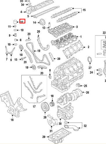 Poussoir hydraulique PORSCHE MACAN 95B 0PB109461 NEUF ORIGINE | eBay