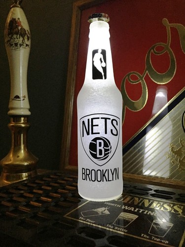 NBA Brooklyn Nets Basketball 12oz Beer Bottle Light LED Bar Man Cave | eBay