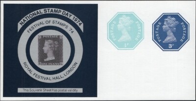 GREAT BRITAIN, 1974. National Stamp Day, Souvenir Sheet QEII | eBay