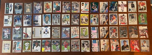 ALL IN PICTURES Lot of 59 Baseball Cards Topps Bowman Auto Chrome ...