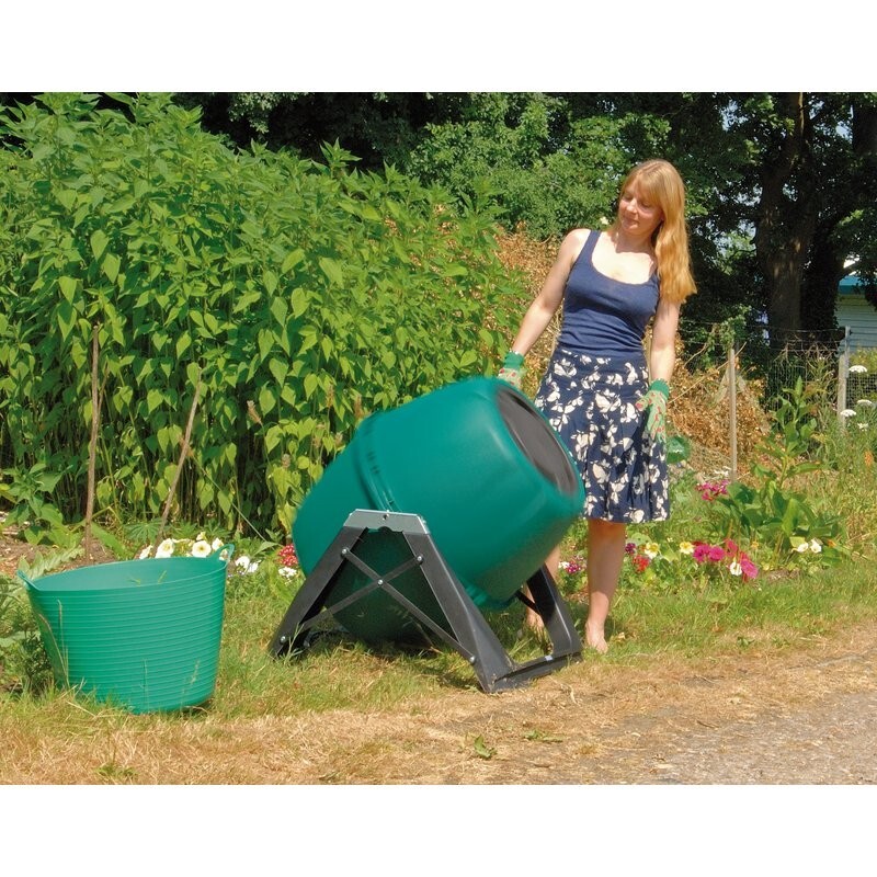 Draper 07212 Barrel Garden Compost Vegetable Waste Tumbler 180L ...