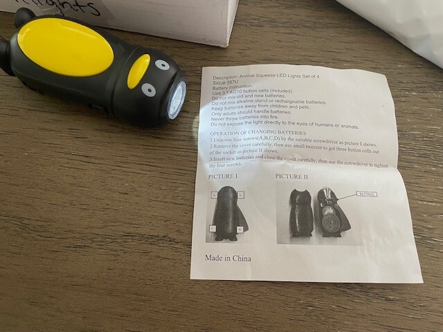 4 Pack Animal Flashlights Stocking Stuffers Kids Small Mini Flashlight ...