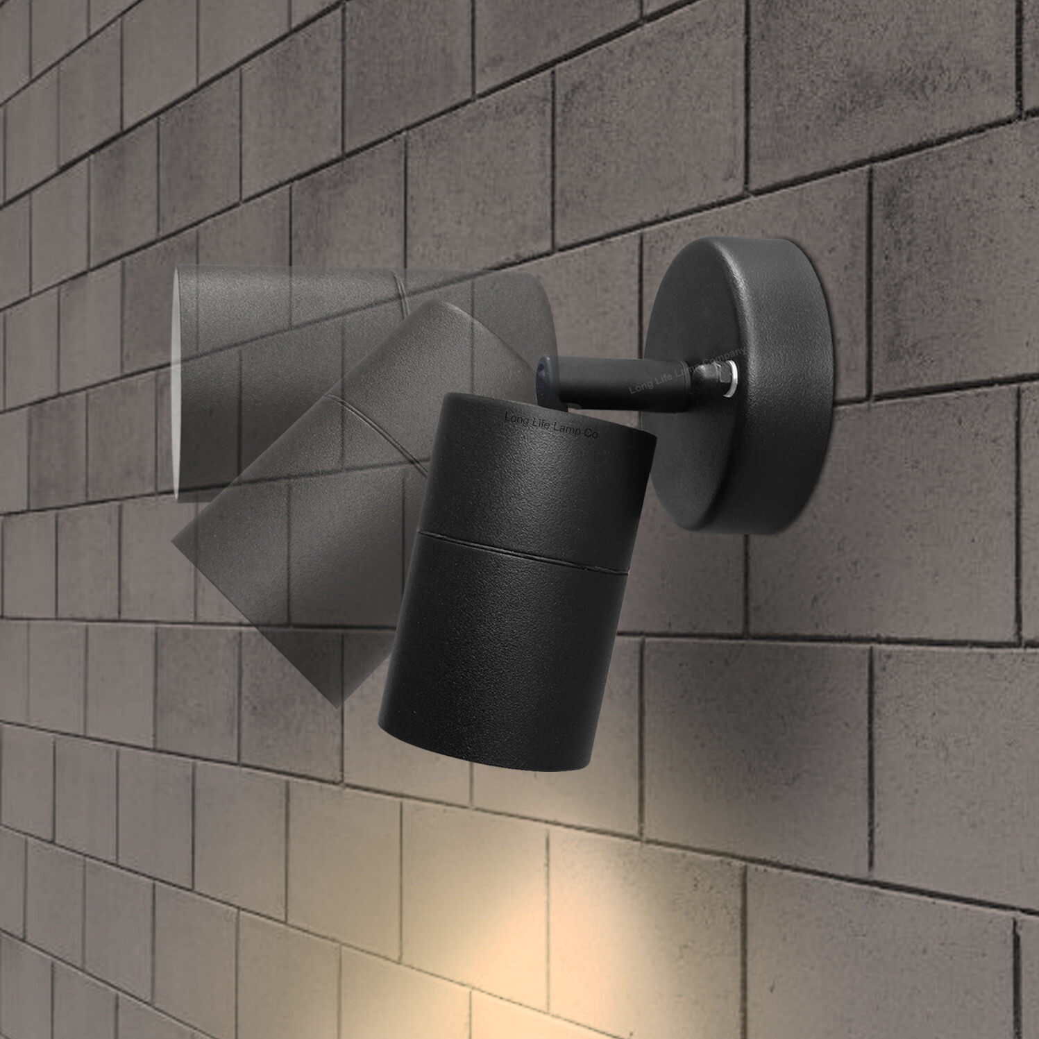 LED Stainless Steel or Matt Black Single Outdoor Wall Spot Light ...