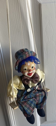Vintage Ashley Belle • Porcelain Marionette Clown Boy • String Puppet ...