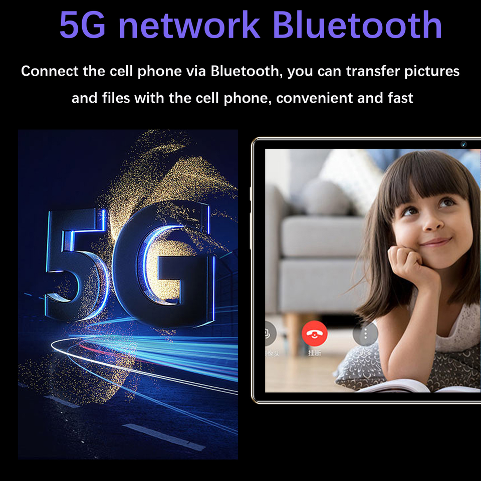 2025 Tablet 4G LTE 16GB +256GB Tablet PC Android 14 10.1 inch Gaming ...