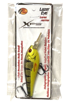 Bass Pro Shops XPS 3" Lazer Eye Shad Natural Perch Pot Belly Fishing ...