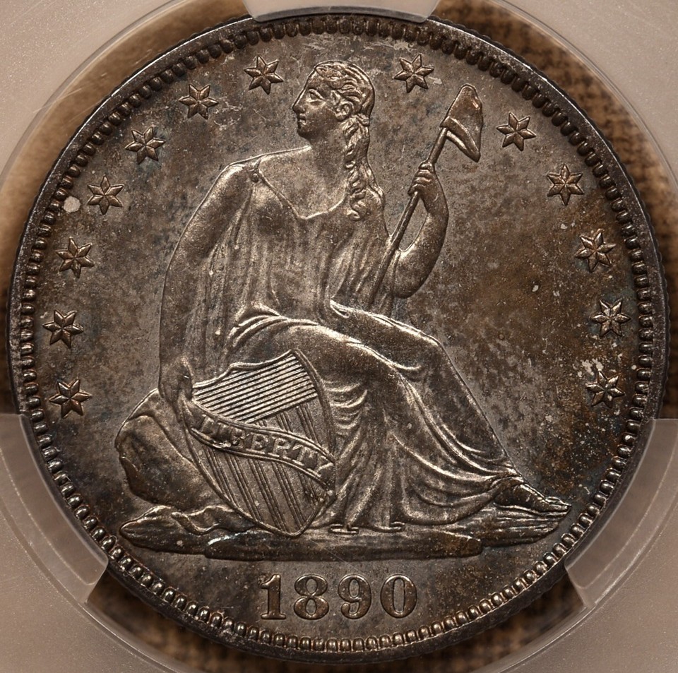 1890 Proof Liberty Seated half, CACG PR63, super pleasing ...