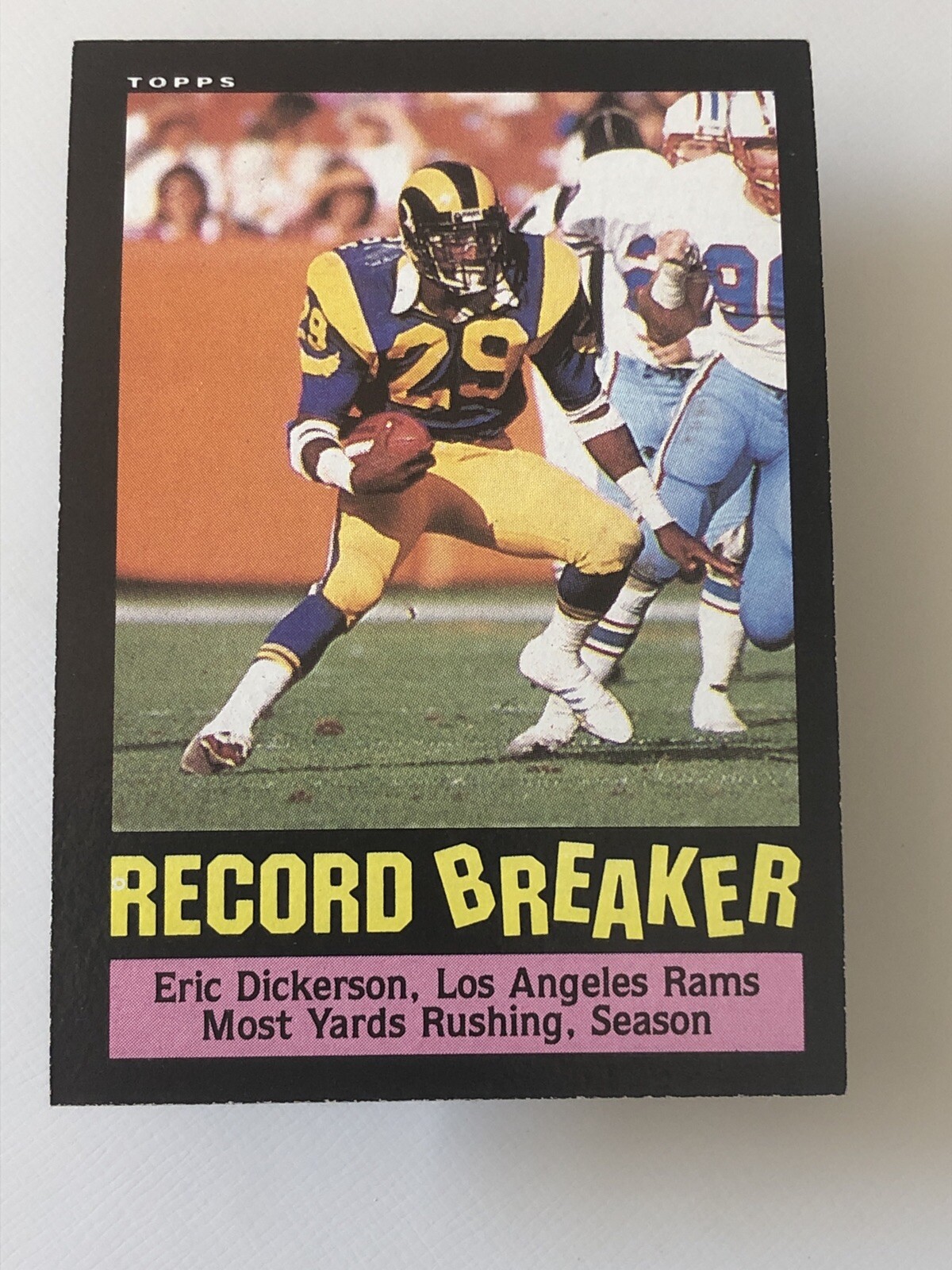 1985 TOPPS ERIC DICKERSON RECORD BREAKER #2 RAMS Most Rushing Yards | eBay