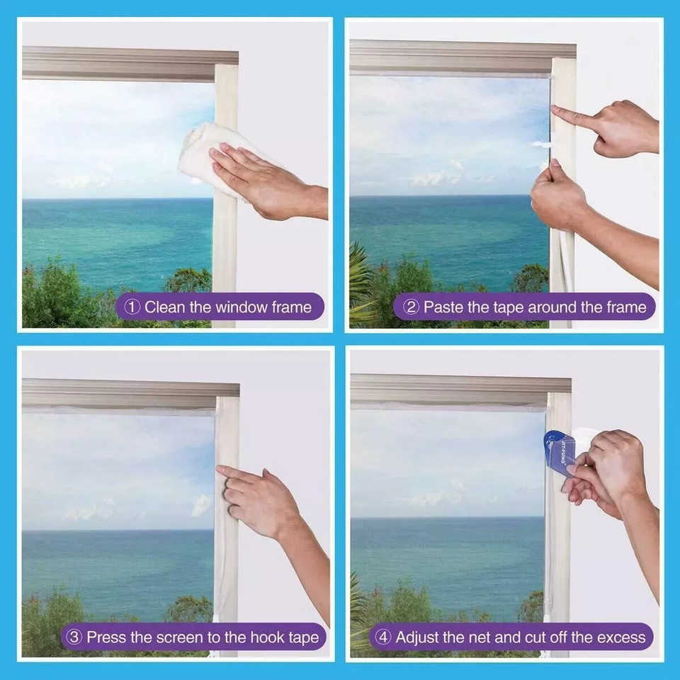 Window Insect Screen Mesh Net Fly Mosquito Bug Protect Moth Cover Large ...