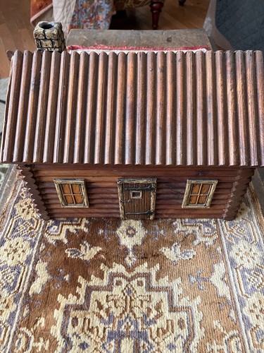 Vintage or Antique Wood Mcgraw box co Log Cabin box | eBay