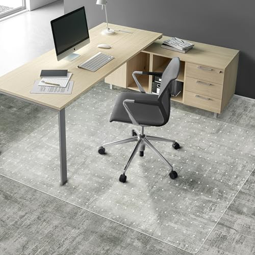 Clear Chair Mat, 60" x 46" Large Chair Mat for Carpeted Floors, Heavy ...