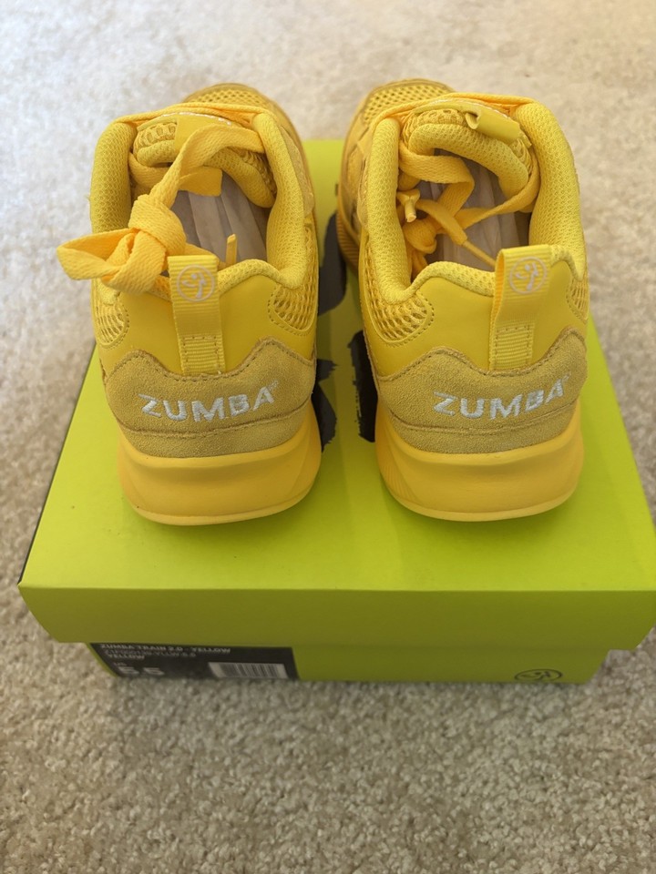 ZUMBA Train 2.0 Low Top Shoes Trainers Fitness Sneakers Dance Yellow Sz ...