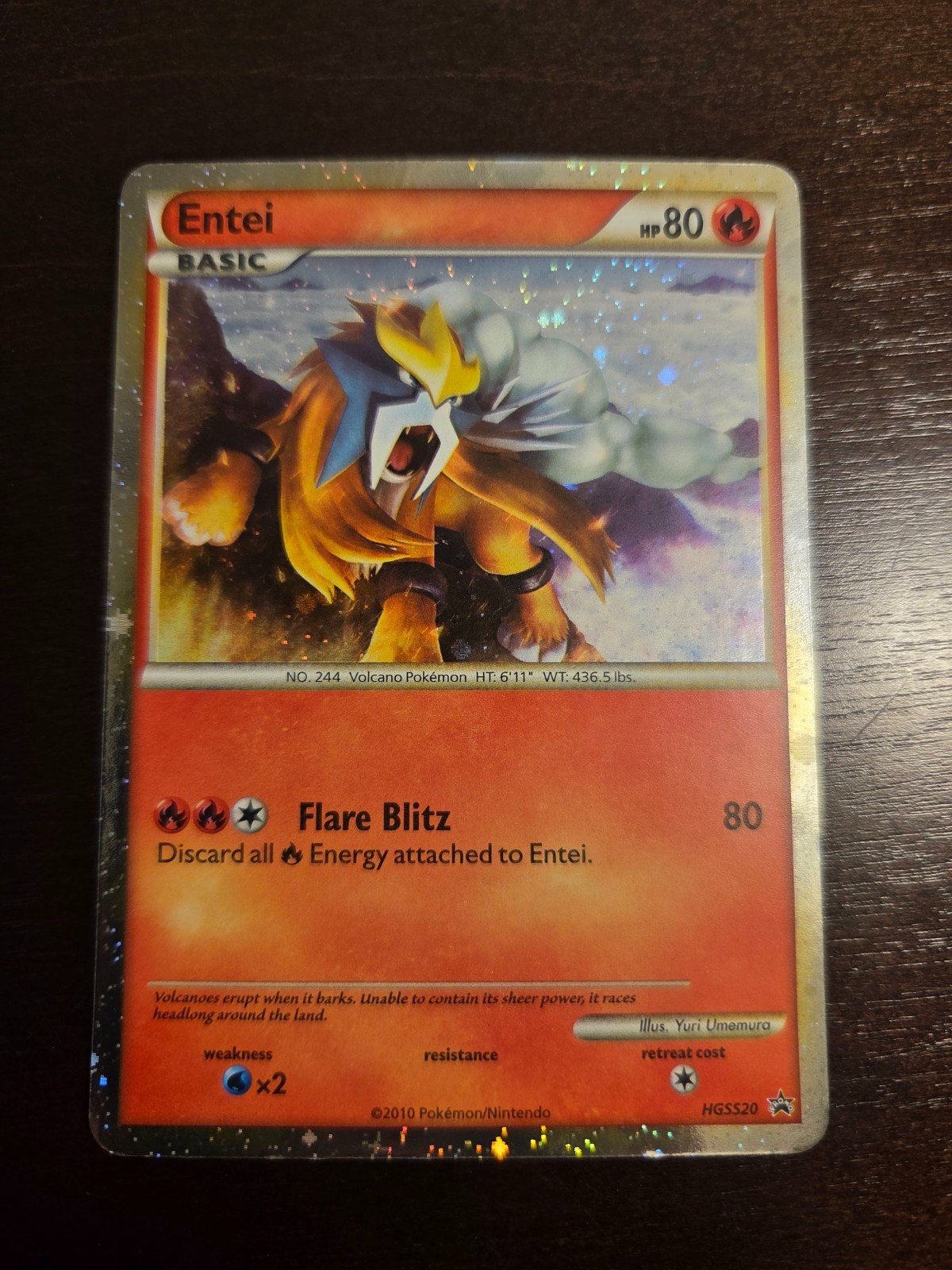 Pokemon - Entei - HGSS20 - Heart Gold Soul Silver Black Star Promo - NM ...