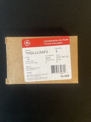 GE THQL1115AF2 15 AMP COMBINATION ARC FAULT CIRCUIT INTERRUPTER. ( NEW ...